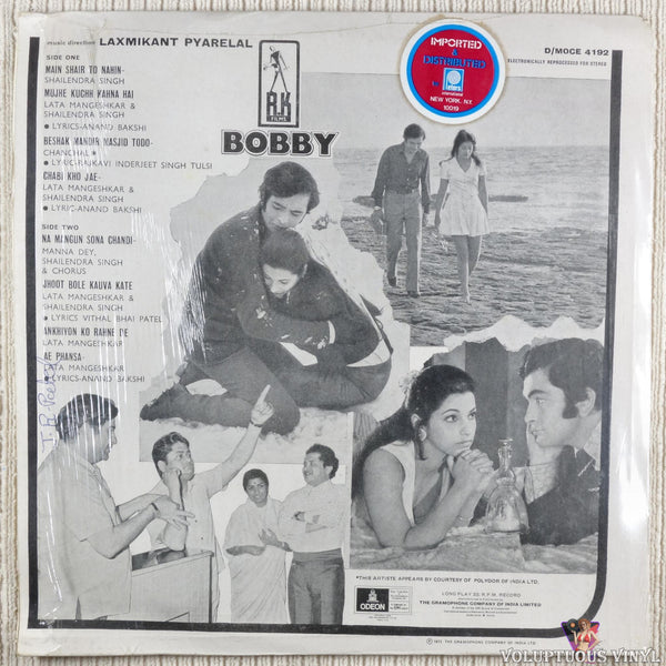 Laxmikant-Pyarelal – Bobby (1973) Vinyl, LP, Album, Stereo – Voluptuous Vinyl Records