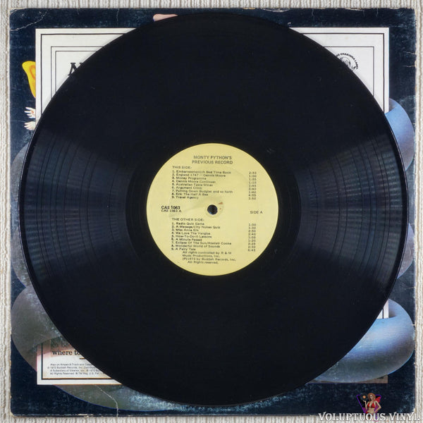 Monty Python Monty Pythons Previous Record 1973 Vinyl Lp Album