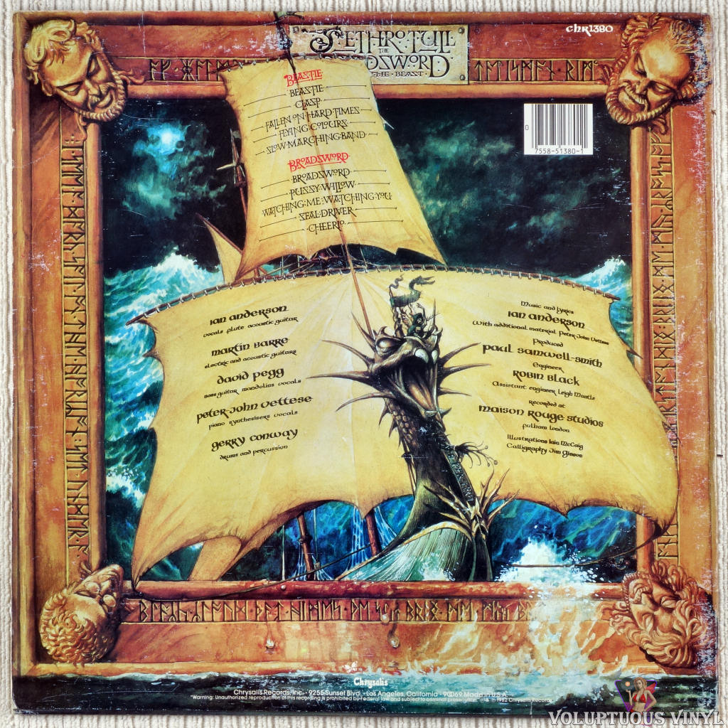 Jethro Tull – The Broadsword And The Beast (1982) Vinyl, LP, Album – Voluptuous Vinyl Records